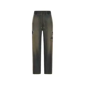 Amiri Star Motif Wide-leg Jeans - Blue