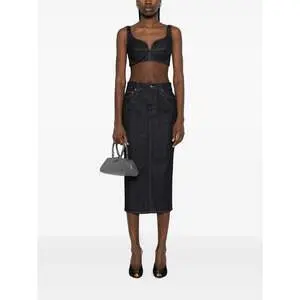 Givenchy Dark Wash Straight Denim Skirt