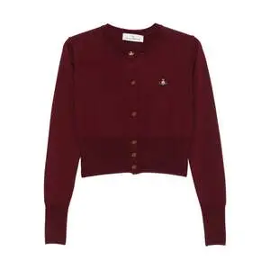VIVIENNE WESTWOOD Orb Emblem Button Front Cardigan - Red