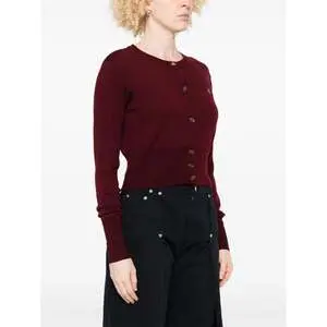 VIVIENNE WESTWOOD Orb Emblem Button Front Cardigan - Red