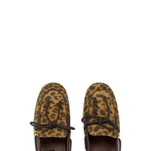 Etro Suede Animal Print Loafers