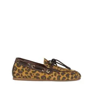 Etro Suede Animal Print Loafers - Brown