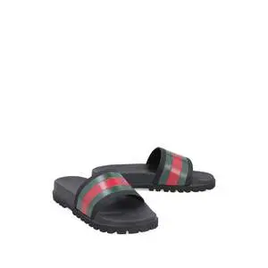 Gucci Signature Web Detail Slides - Black