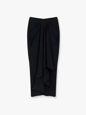 Givenchy Draped Midi Skirt - Black