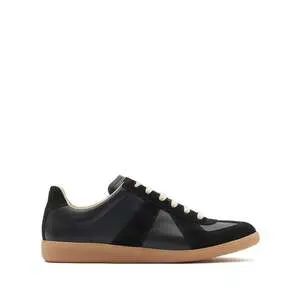 MAISON MARGIELA Low-top Trainers With Paint Splatter Detail - Black