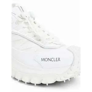 Moncler Neutrals" Lace-up Leather And Nylon Trainers