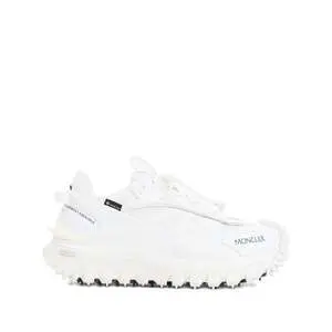 Moncler Neutrals" Lace-up Leather And Nylon Trainers - Cream