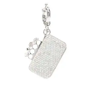 Alexander McQueen Tone Crystal Embellished Clutch Detail Ring