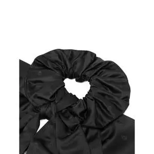 Alexander McQueen Silk Skull Print Bow Detail Hair Accessory