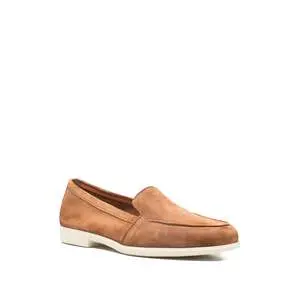 Santoni Suede Slip-on Loafers - Brown