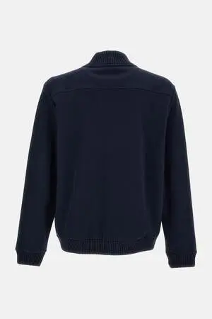 FAY Double Piqué Sweater Jacket With Stand Collar And Button Fastening