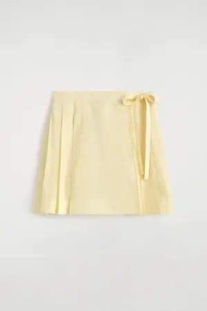 Cos Pleated Mini Wrap Skirt