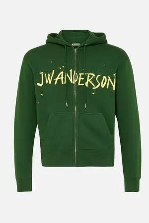 JW Anderson Zip-front Printed Hoodie - Multicolor