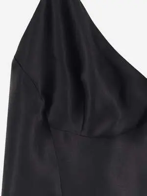 Alberta Ferretti Silk V-neck Flared Dress