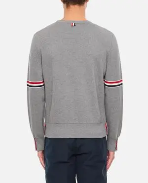 Thom Browne Crewneck Pullover With Sleeve Stripes - Multicolor