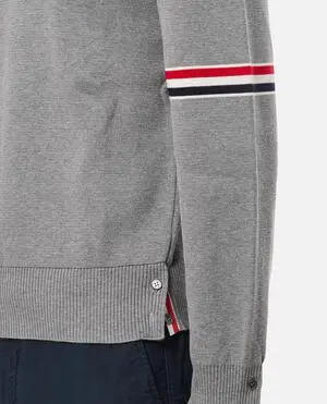 Thom Browne Crewneck Pullover With Sleeve Stripes - Multicolor
