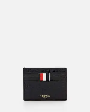 Thom Browne Black Leather Cardholder