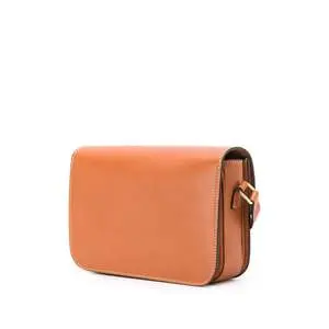 Celine Leather Shoulder Bag With Clasp