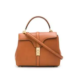 Celine CELINE Brown Lambskin Top Handle Bag Brown