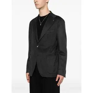 Tagliatore Charcoal Grey Cashmere Blazer