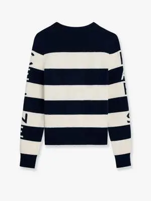 Celine Striped Wool Crew Neck Sweater - Multicolor