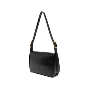Balenciaga Calf Leather Shoulder Bag With B-buckle Detail - Black
