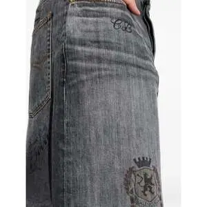Balenciaga Grey Denim Wide-leg Jeans - Gray