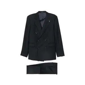 Tagliatore Suits Double Breasted Suits - Blue