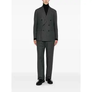 Tagliatore Grey Suits Double Breasted Suits