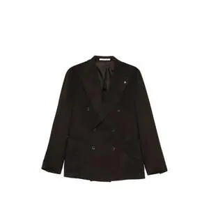 Tagliatore Double-breasted Peak Lapel Cashmere Blazer - Brown