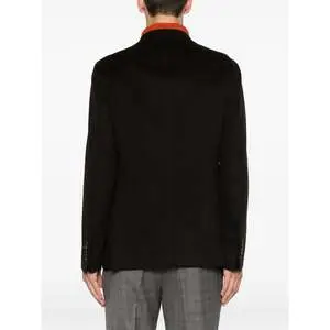 Tagliatore Double-breasted Peak Lapel Cashmere Blazer - Brown