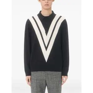 Valentino Garavani Wool V-inlay Polo Jumper