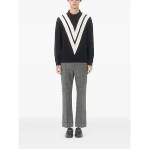 Valentino Garavani Wool V-inlay Polo Jumper
