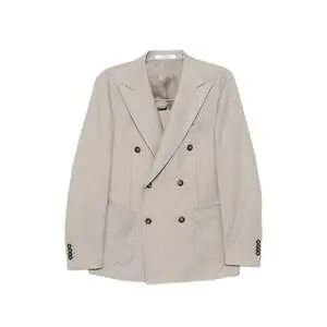 Tagliatore Grey Peak Lapel Double Breasted Blazer