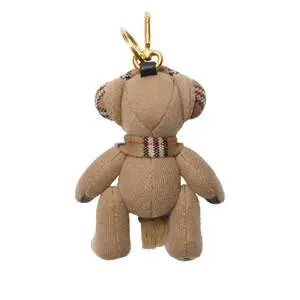 Burberry Check Scarf Teddy Bear Charm - Red