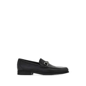 FERRAGAMO Gancini Bit Loafers - Black