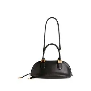 Balenciaga Calf Leather Bolero Bag - Black