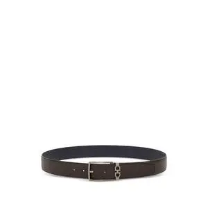 FERRAGAMO Calfskin Belt With Buckle Fastening - Brown