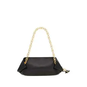 FERRAGAMO Calfskin Leather Shoulder Bag With Gold-tone Chain