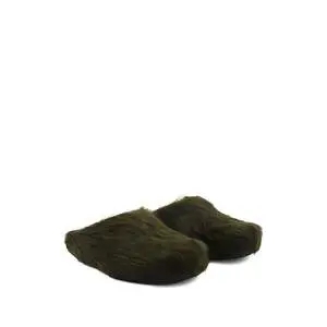 Marni Calf Hair Slip-on Trainers - Green