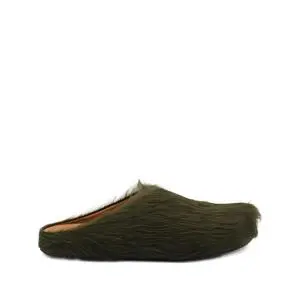 Marni Calf Hair Slip-on Trainers - Green