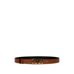FERRAGAMO FERRAGAMO Gancini Logo Belt Cream