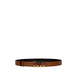FERRAGAMO FERRAGAMO Gancini Logo Belt Cream