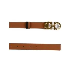 FERRAGAMO Gancini Logo Belt - Cream