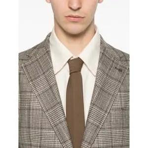 Tagliatore Checked Virgin Wool Blazer With Notched Lapels