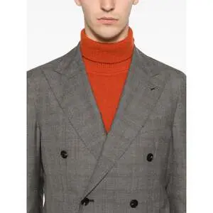 Tagliatore Grey Suits Double Breasted Suits - Gray