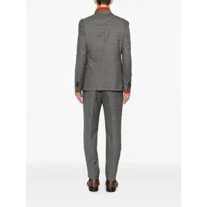 Tagliatore Grey Suits Double Breasted Suits - Gray
