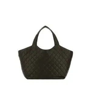 Saint Laurent Quilted Lambskin Tote Bag - Brown