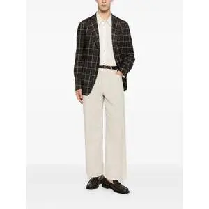 Tagliatore Checked Blazer - Brown