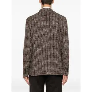 Tagliatore Houndstooth Blazer - Brown
